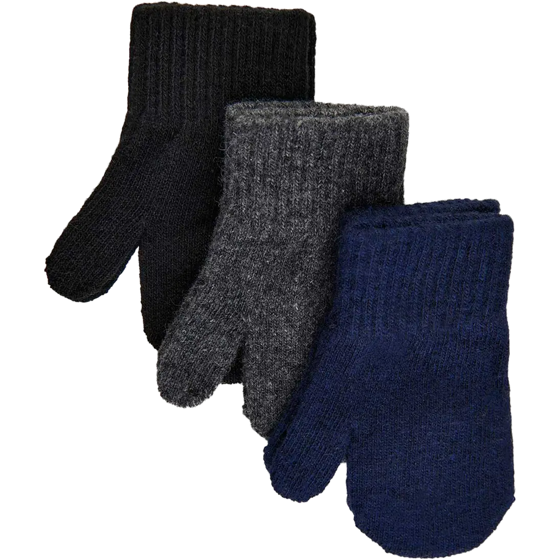Magic Mittens 3-pack barnvantar - Bluenights/Antrazite/Black