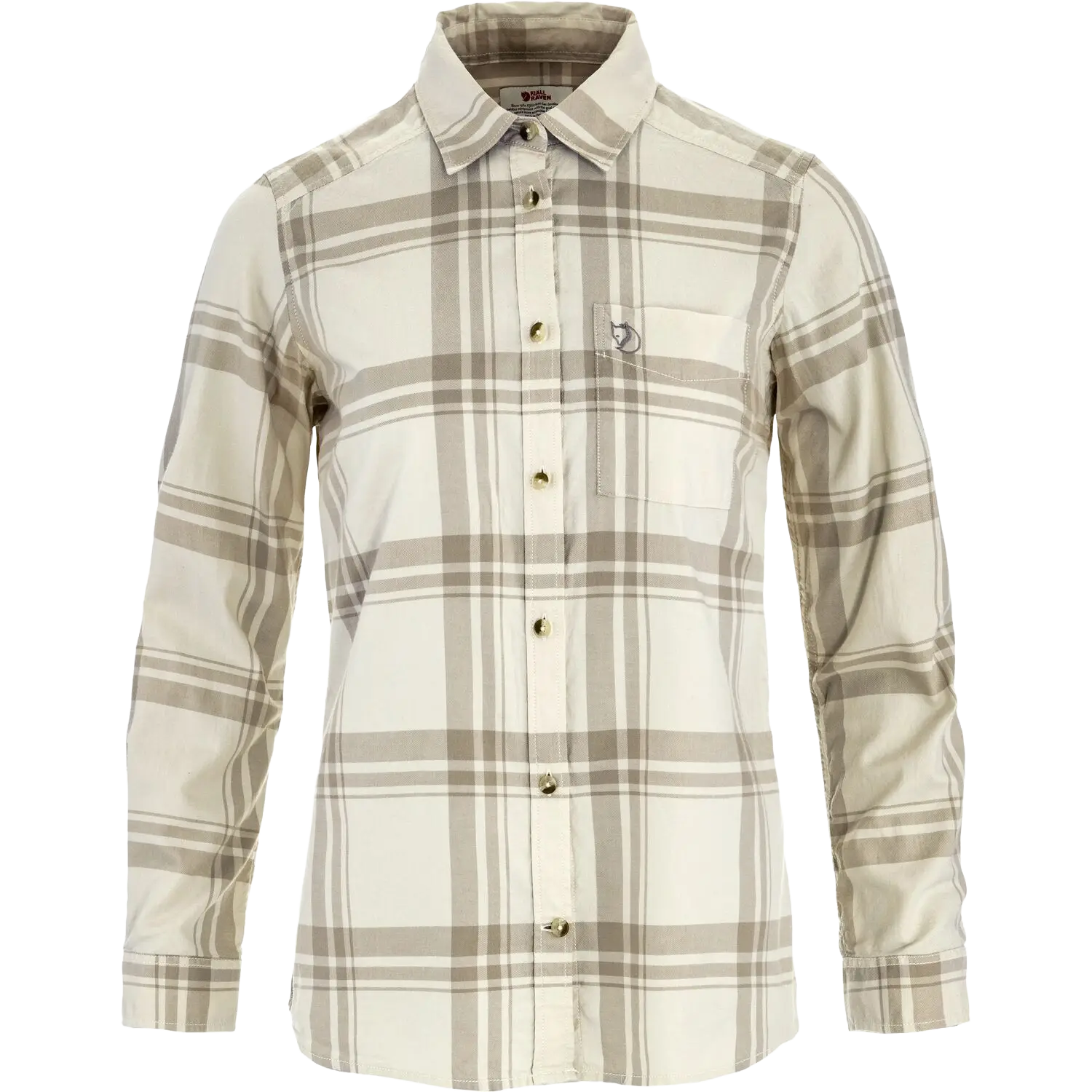Övik Lite Flannel Shirt Women - Chalk White-Fossil