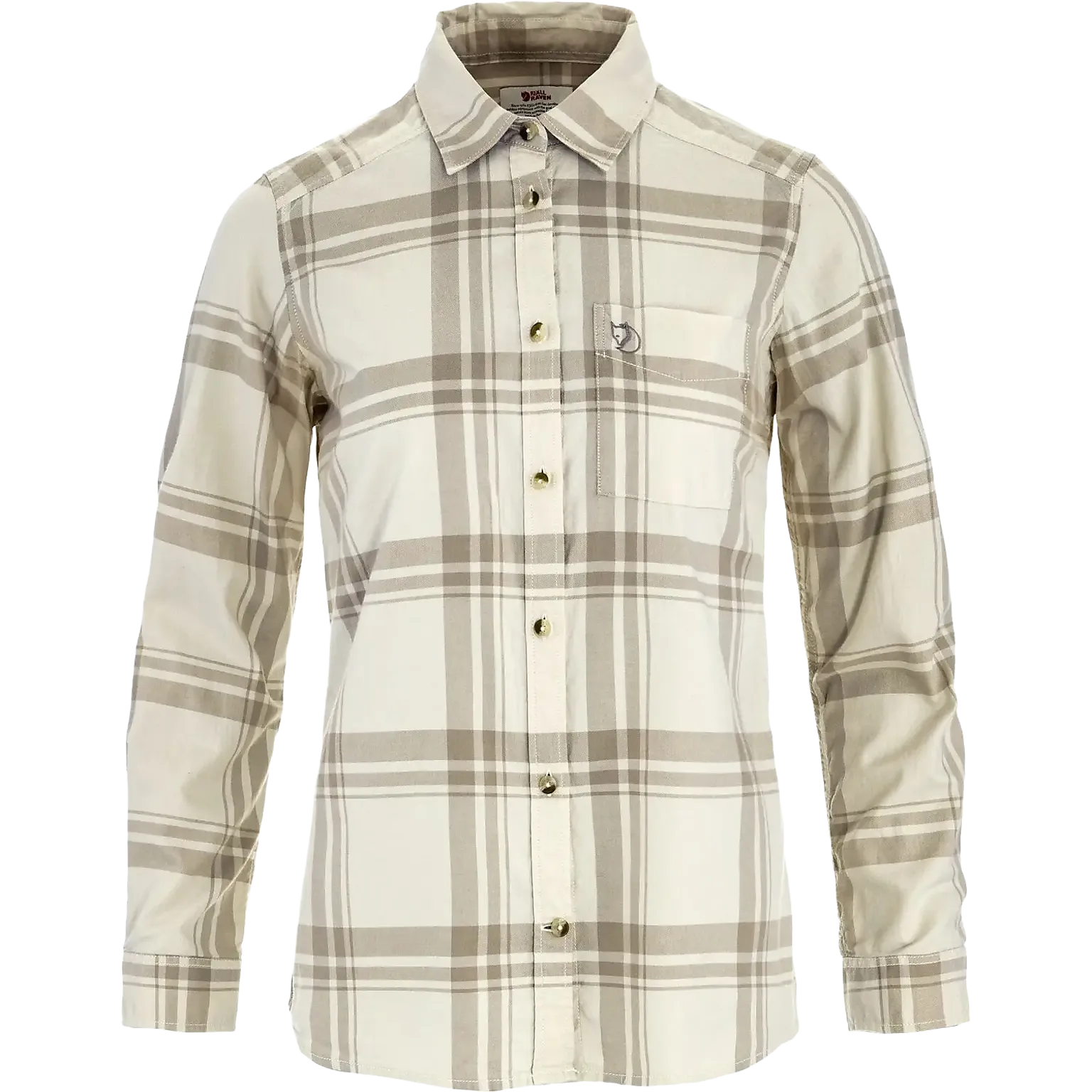 Övik Lite Flannel Shirt Women - Chalk White-Fossil