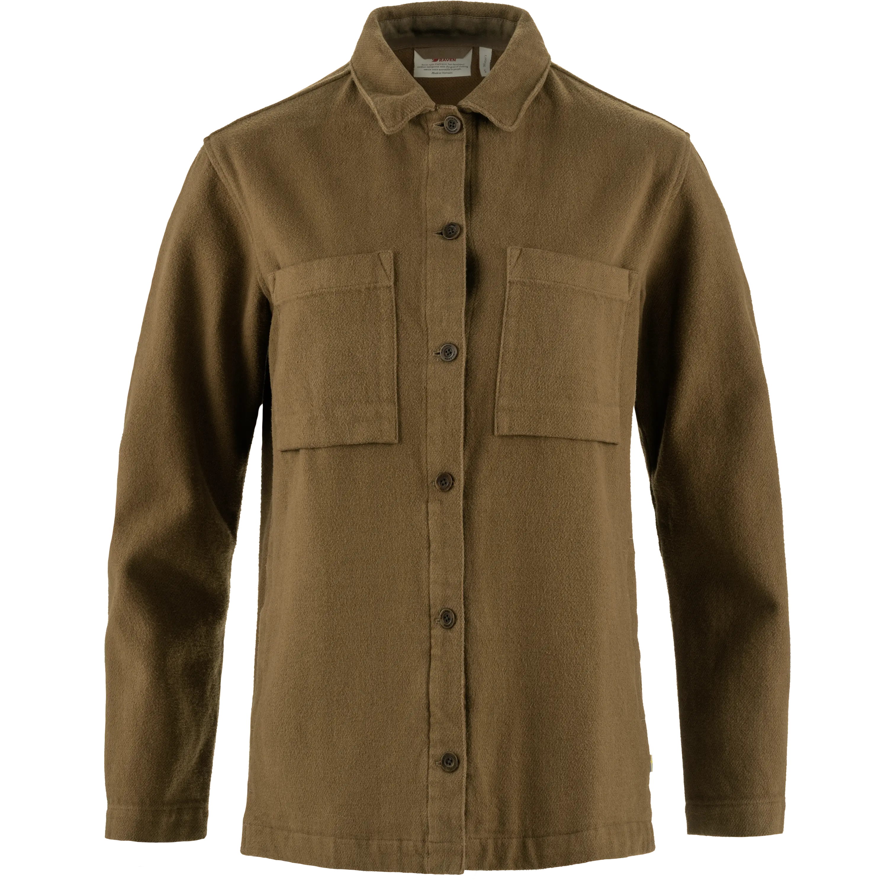 Singi Flannel Overshirt Women jakke/skjorte - Wood Brown