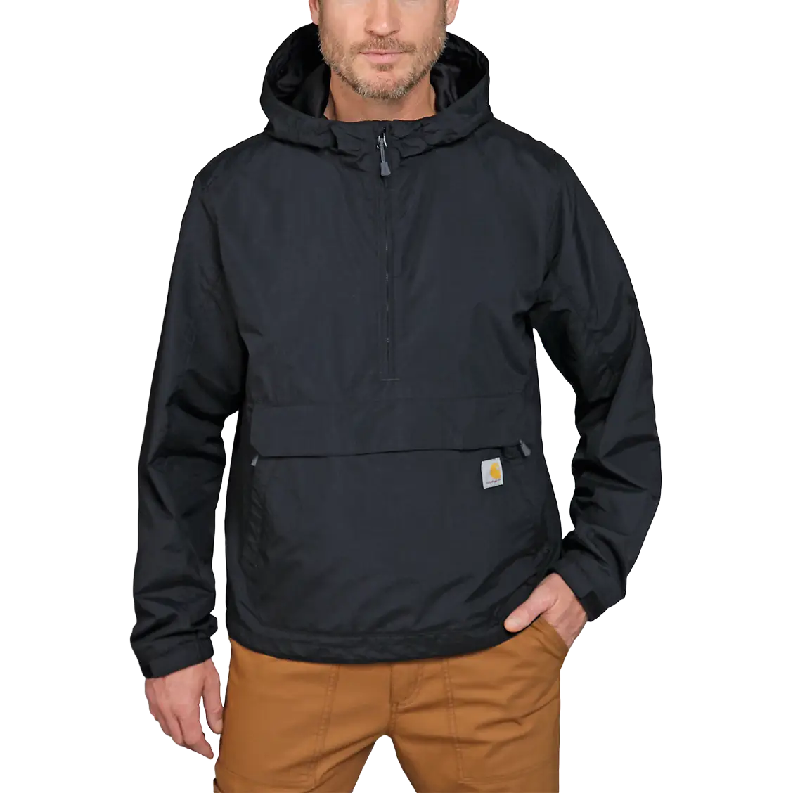 Lightweight Packable Anorak Men - Black-N04