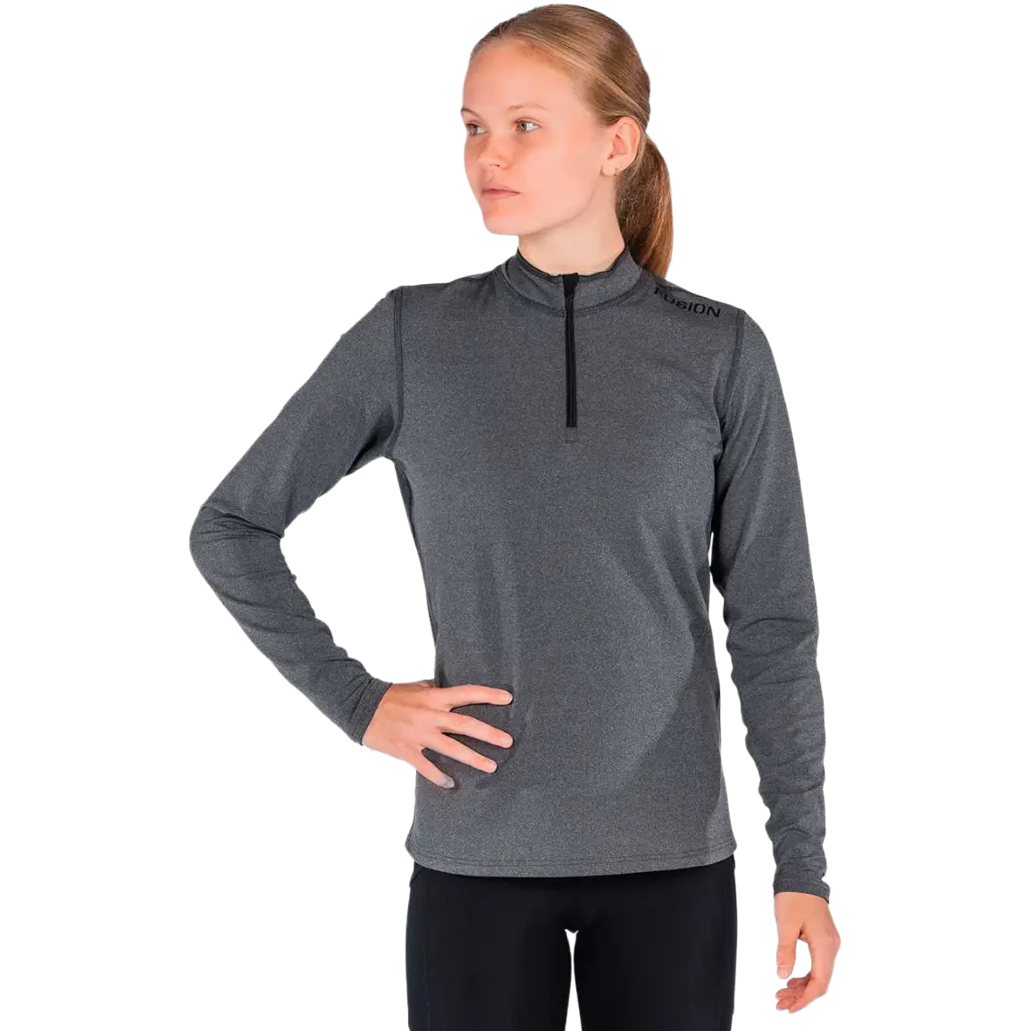 C3 Zip Neck Women - Dark Grey