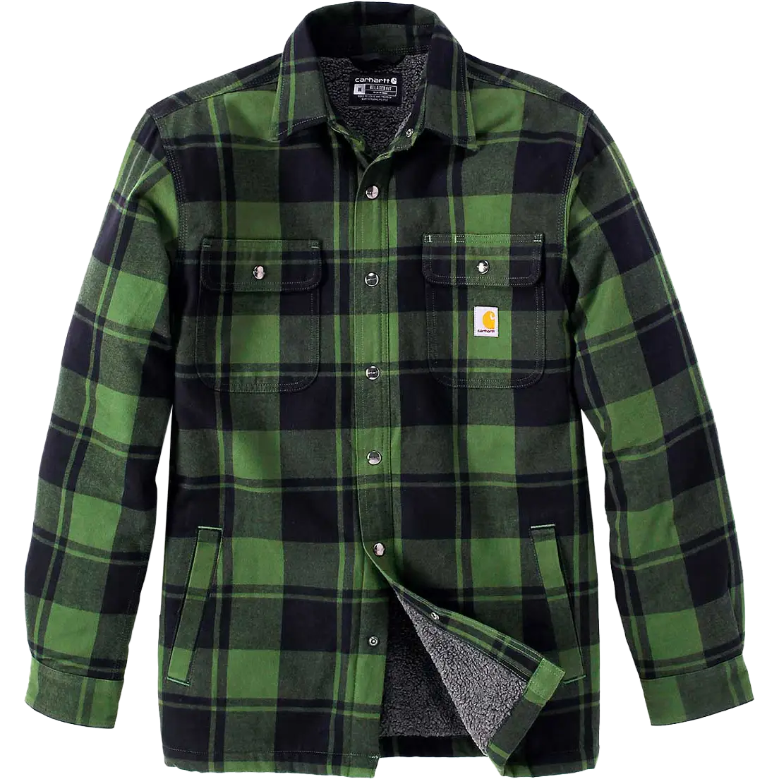 Flannel Sherpa-Lined Shirt Jacket Men skjorta/jacka - Chive-GD3