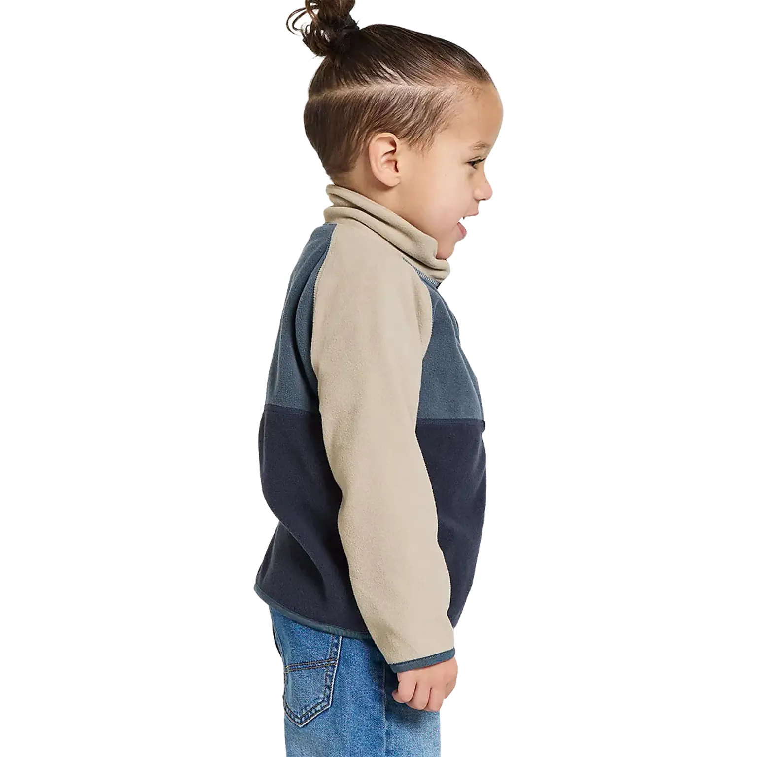 Monte Kids Half Butt fleecetröja för barn - Navy-039