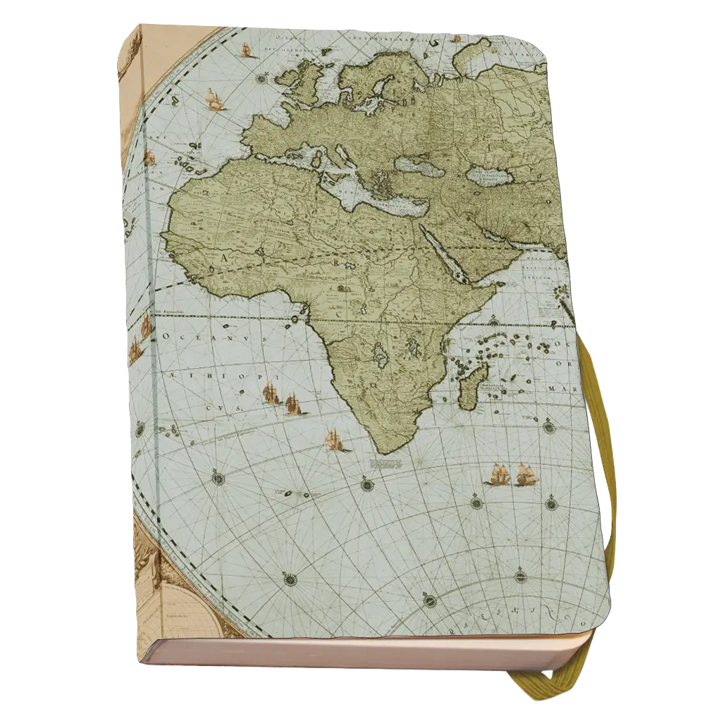 Notebook A6 Worls Map notesbog - Multi