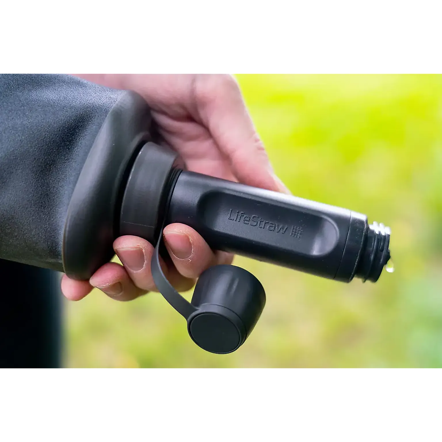 LifeStraw Peak Squeeze Bottle 1liter flaske med filter - Mountain Blue