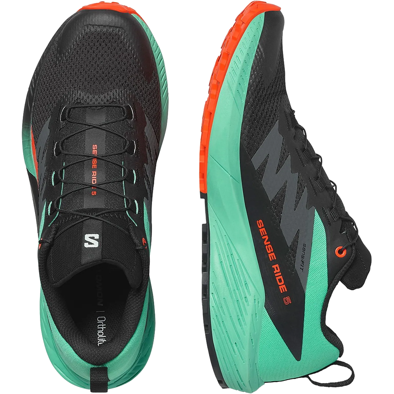 Sense Ride 5 Men Løbesko - Black/Bay/Cherry Tomato