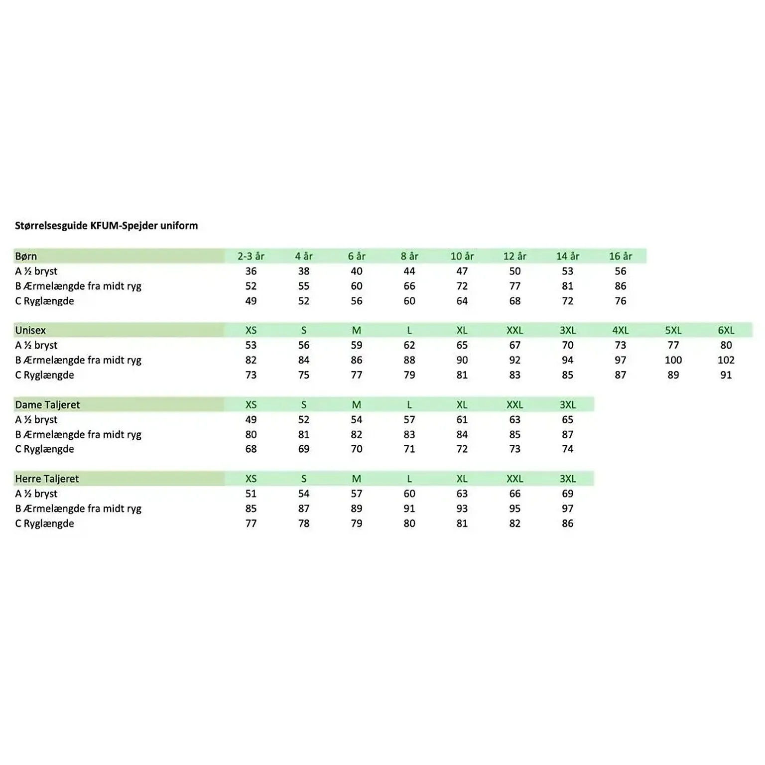 KFUM-Spejderne Uniform Børn - Grøn