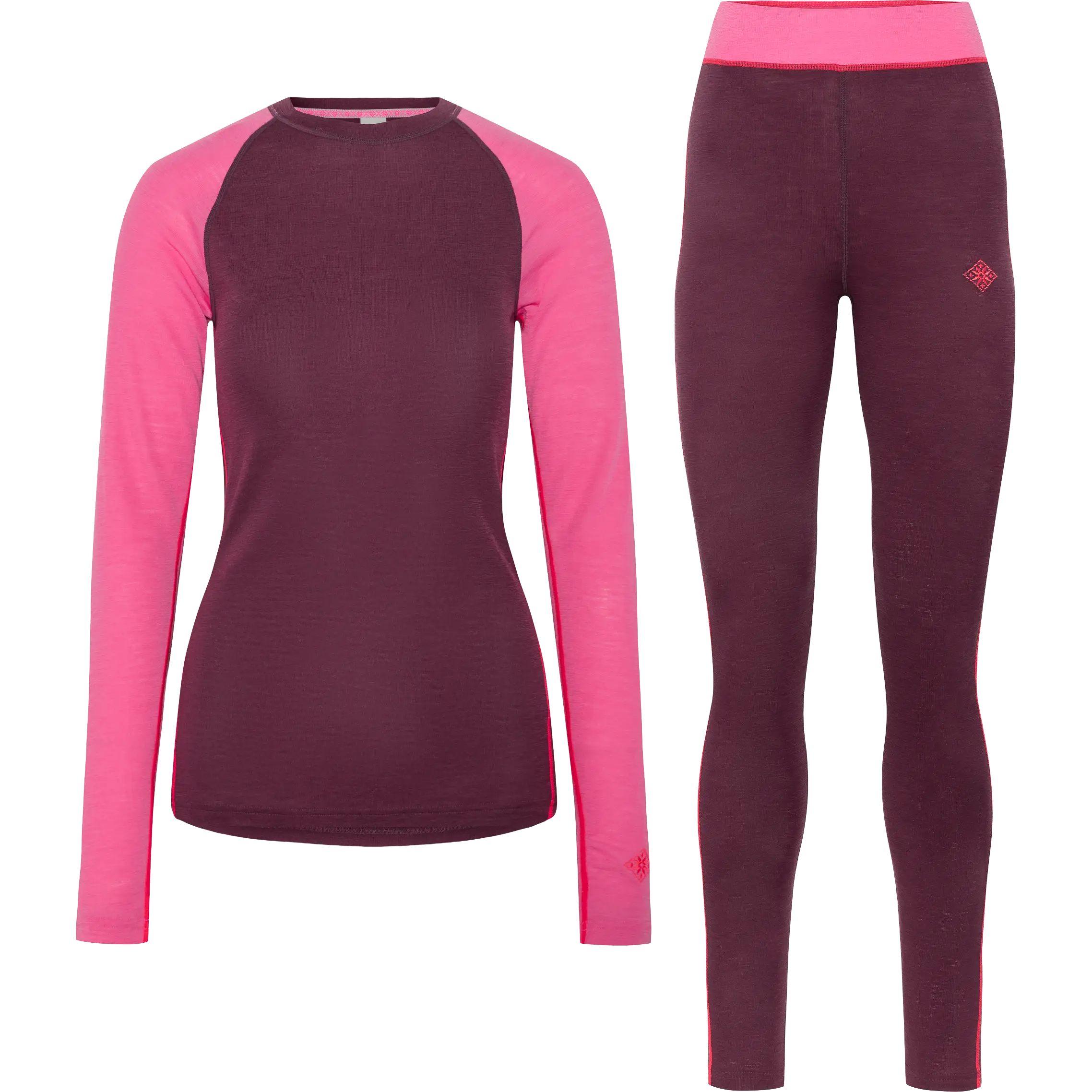 Kaia 100% Merino Wool Set Women - Wine