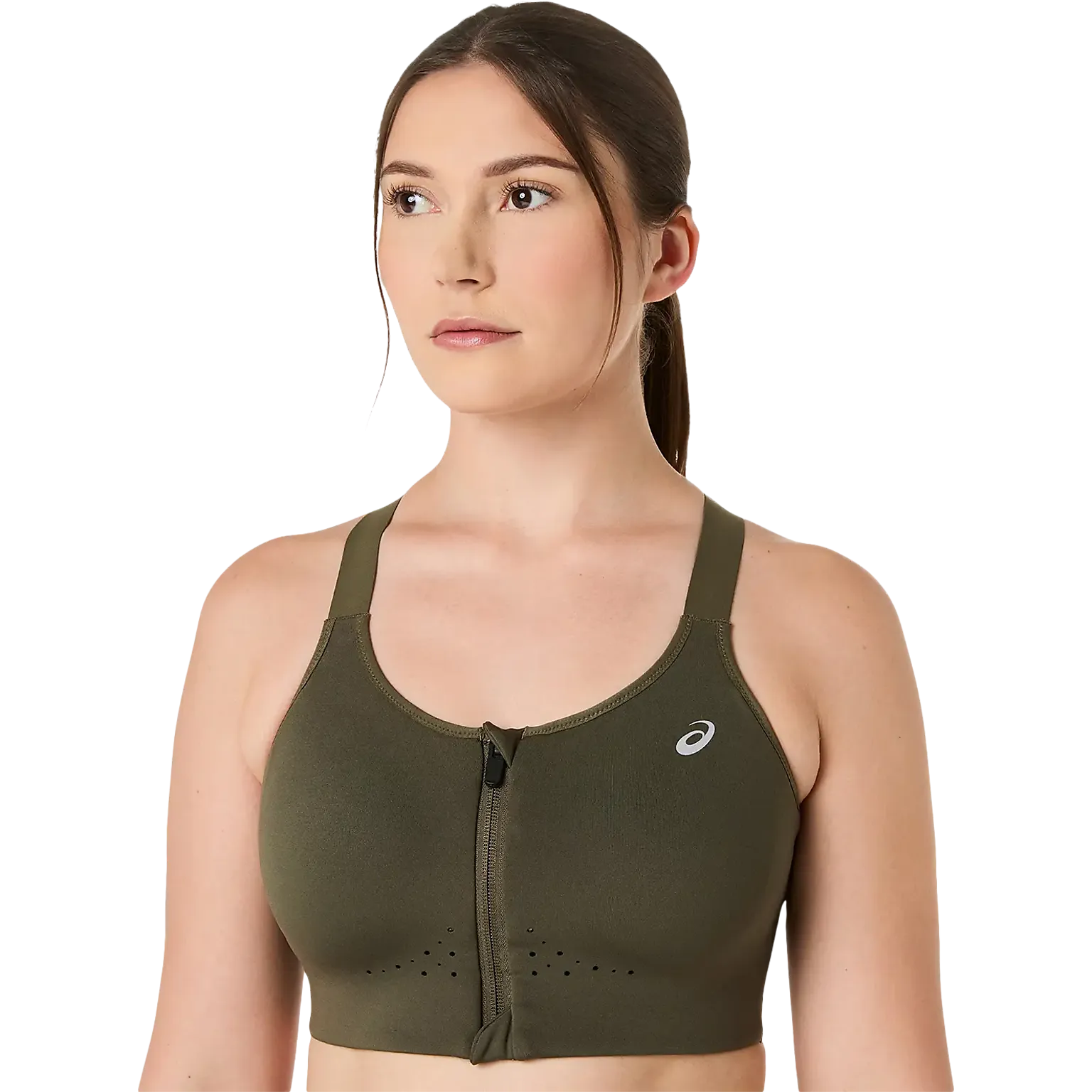 Road Combination Zip Bra Women - Dark Olive