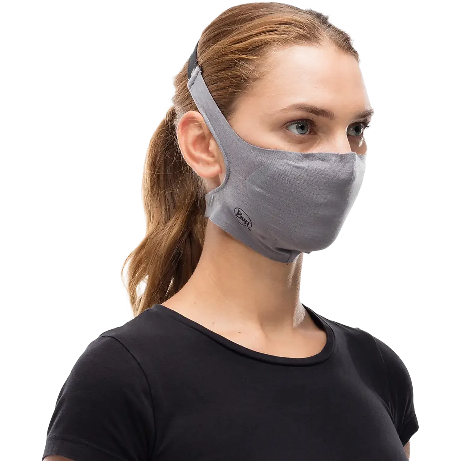 Buff Filter Mask mundbind - Solid Grey Sedona