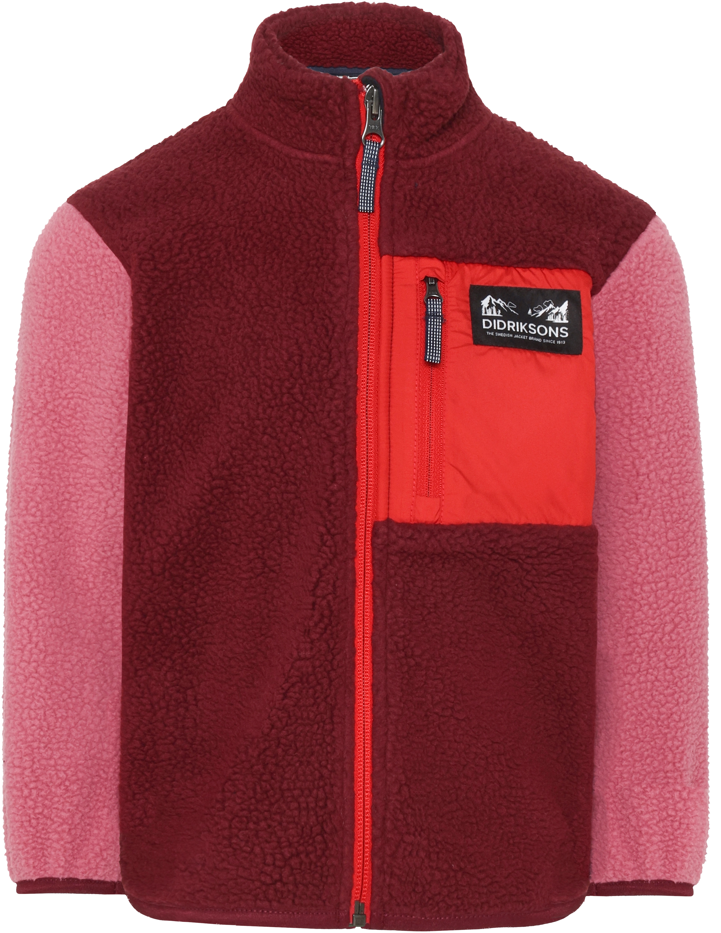 Anten Kids Fullzip barnfleece - Anemon Red