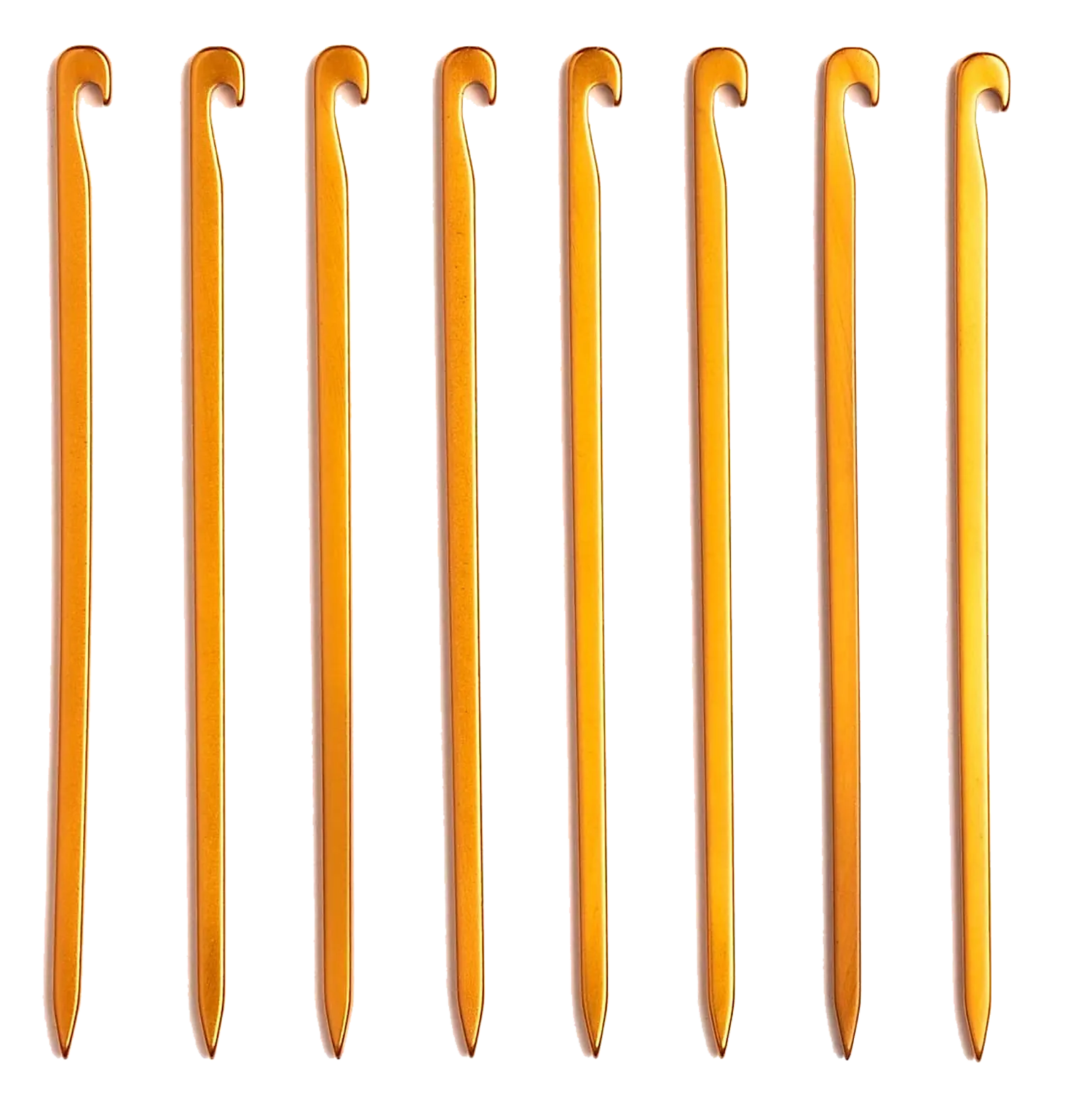 LT Square Peg, 8 stk. aluminiumspløkker - Golden Yellow