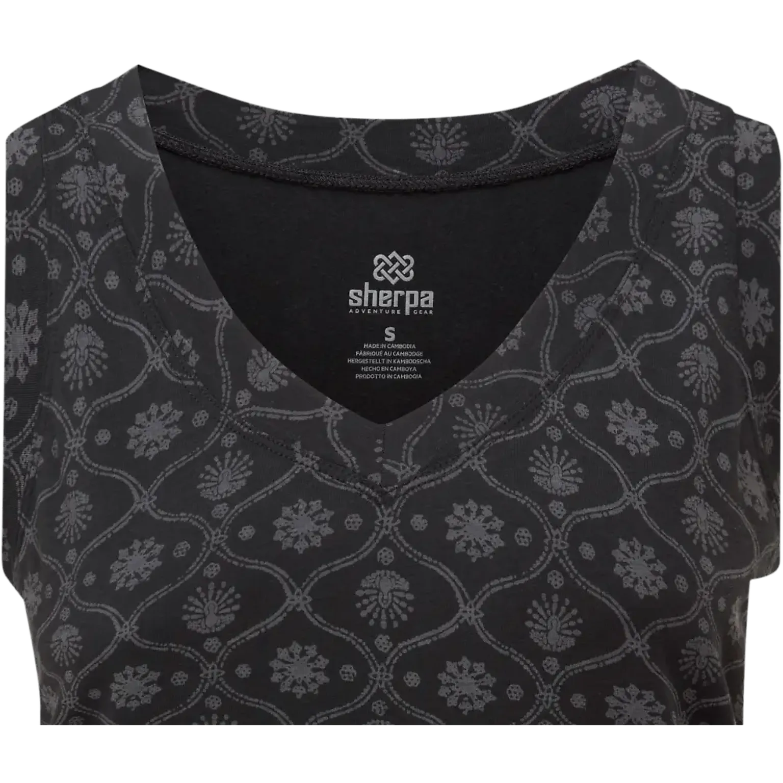 Neha V-Neck Tank Women top - Black Sublime-136