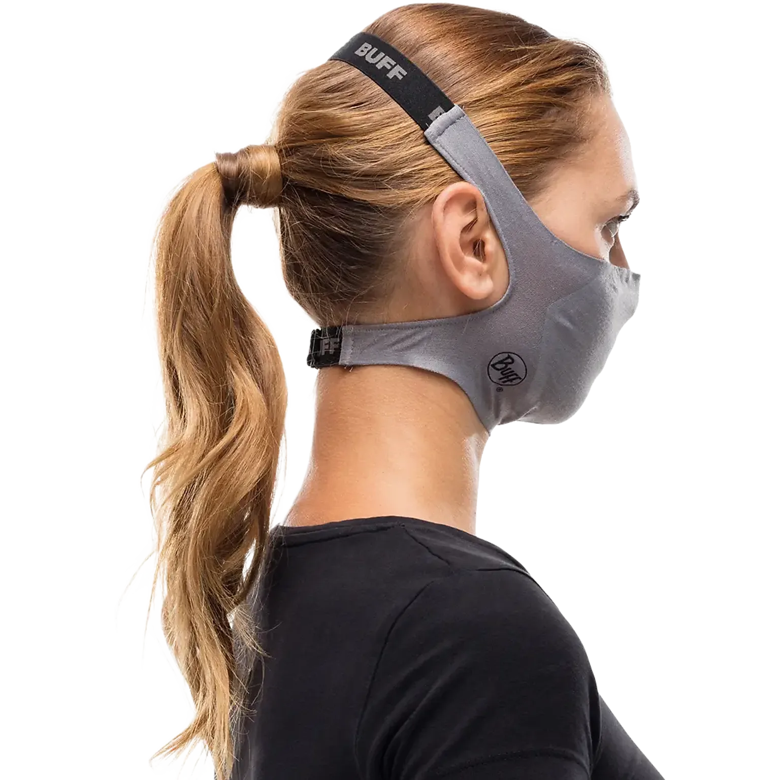 Buff Filter Mask mundbind - Solid Grey Sedona