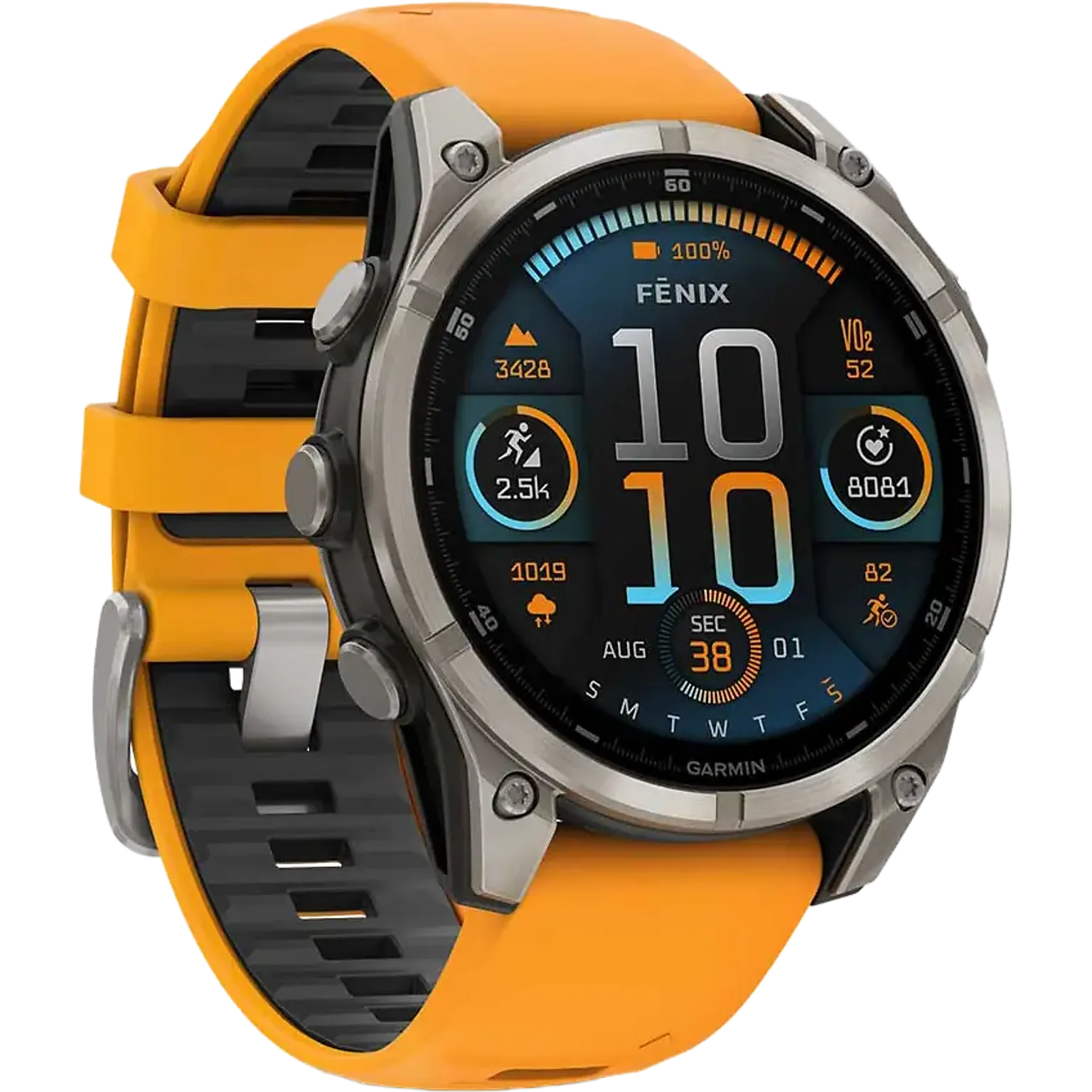 Fenix 8 51mm AMOLED Saph - Ti/Bare/Graphite/Orange