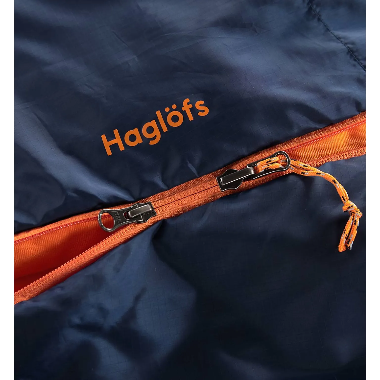 Tarius -18, 205 cm fibersovepose - Midnight Blue/Tangerine
