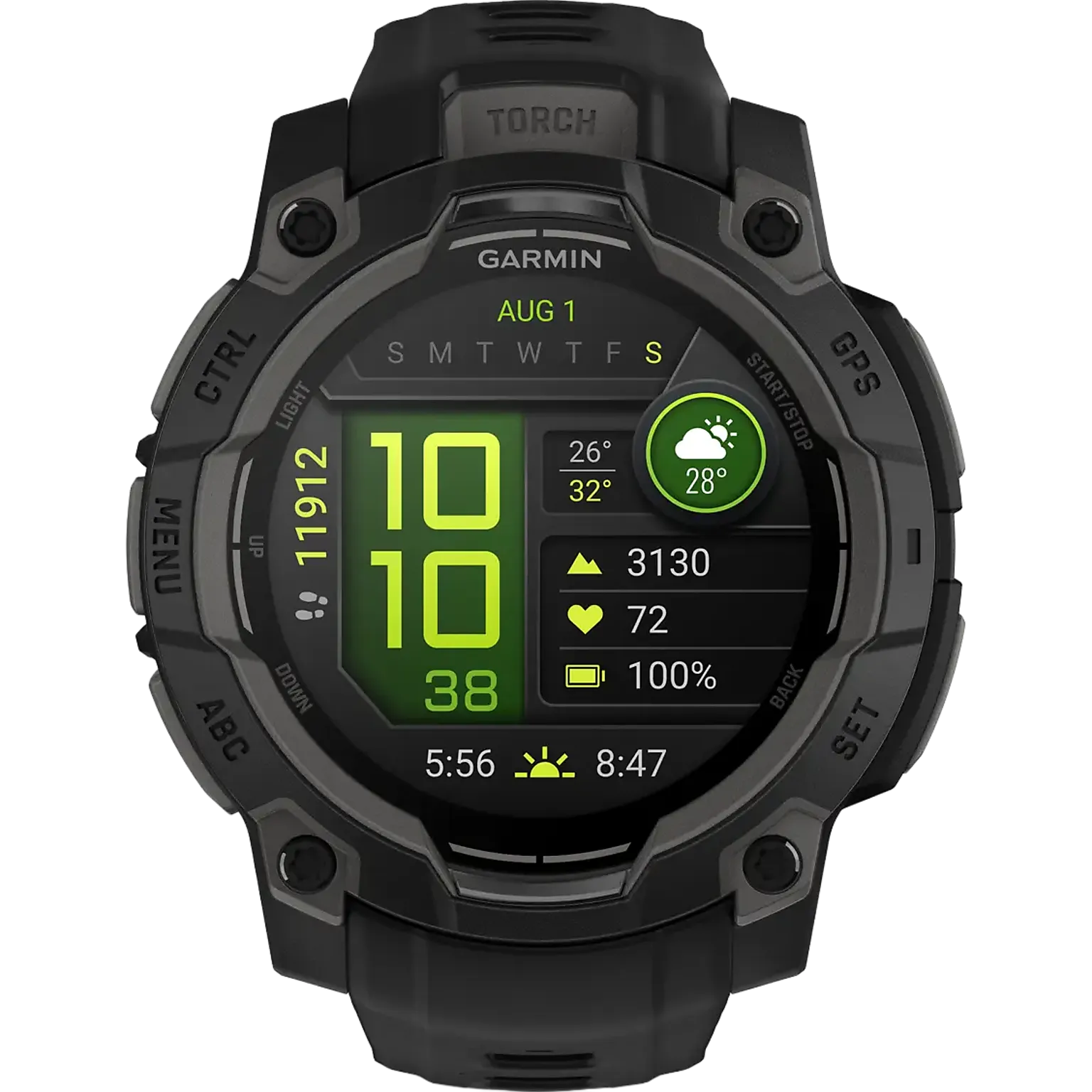 Instinct 3 45 MM AMOLED - Black Bezel with Black Band