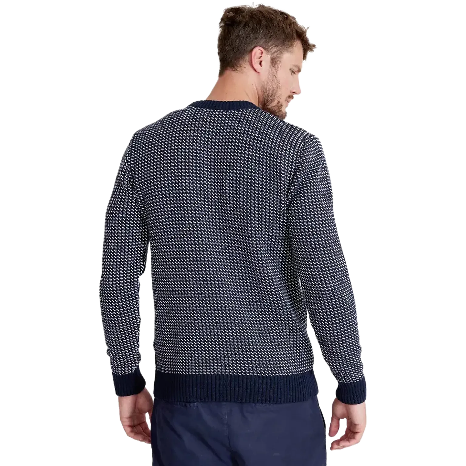 Matteo Crew striktrøje - Navy/Off White-299
