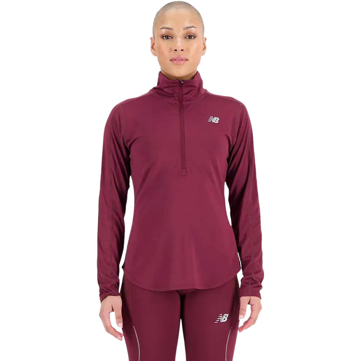 Accelerate Half Zip Women Løbetrøje - Nb Burgundy
