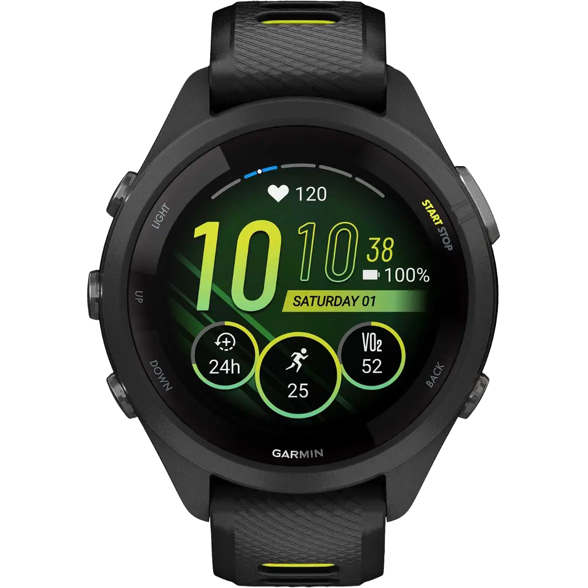 Forerunner 265S Music - Black/Amp Yellow