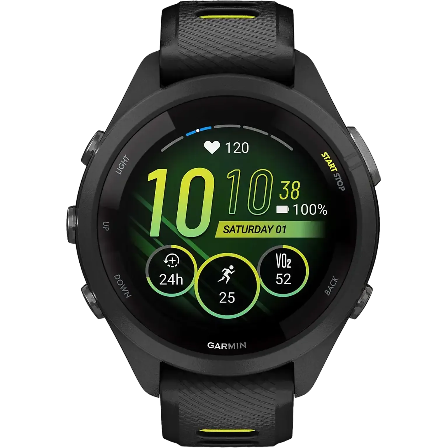 Forerunner 265S Music - Black/Amp Yellow