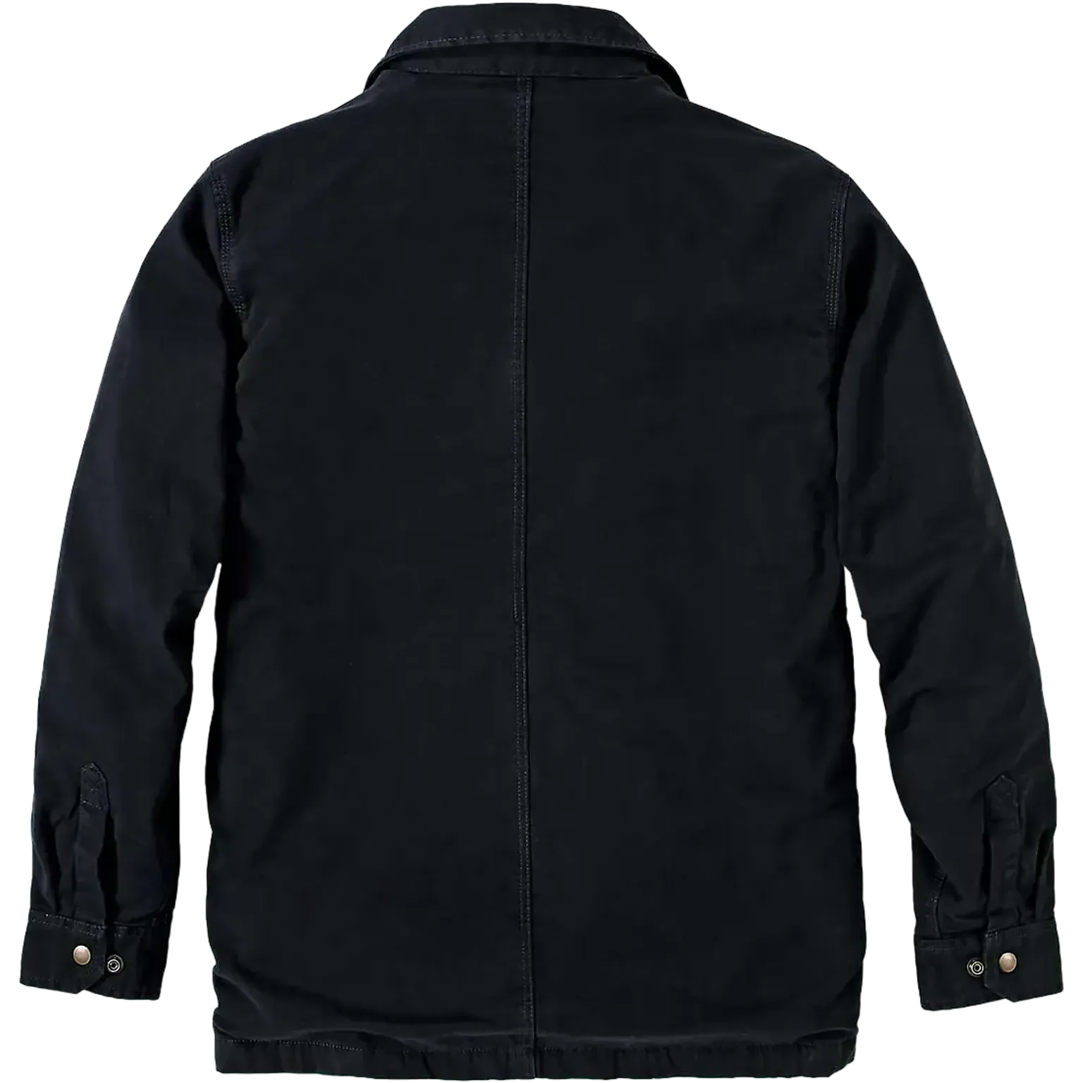 Fleece Lined Snap Front Shirt Jacket Men skjorte/jakke - Black-N04